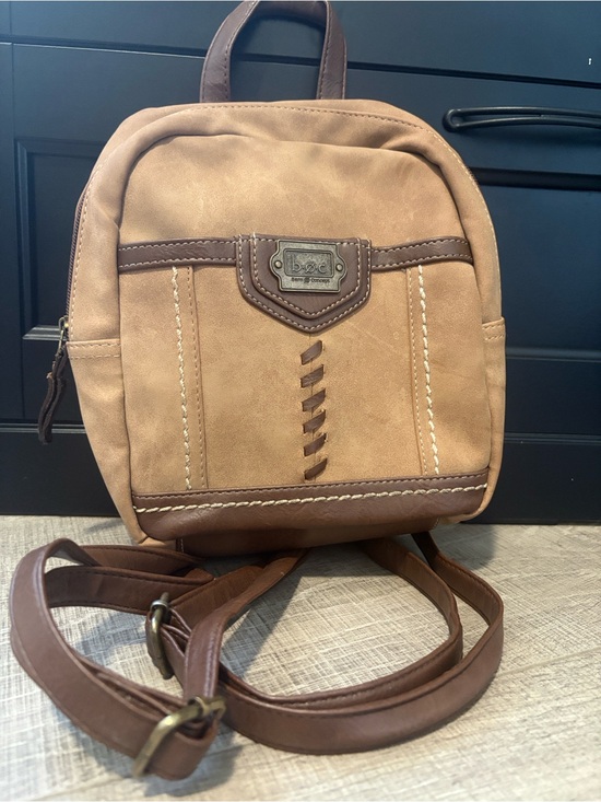boc | Bags | Boc Twotone Tan And Brown Fauxleather Mini Backpack | Poshmark